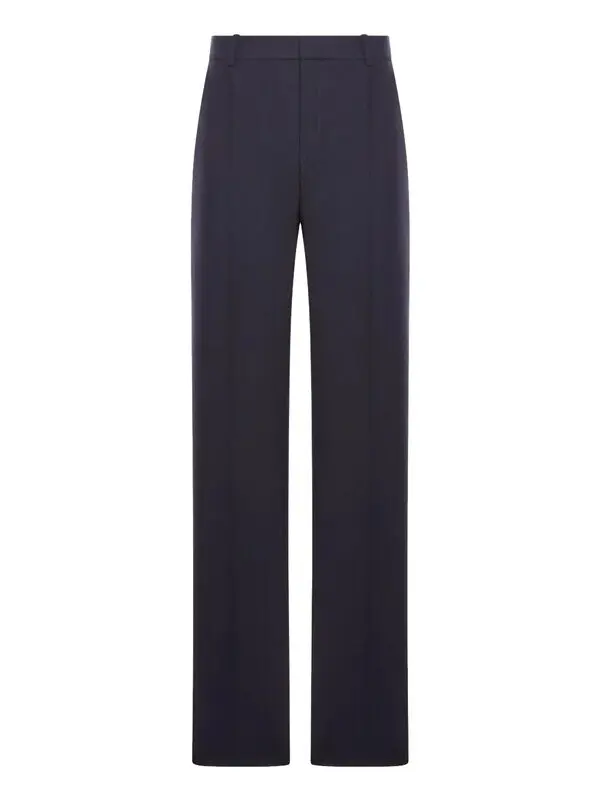 Saint Laurent High-waisted Wool Tailored Pants - Blue