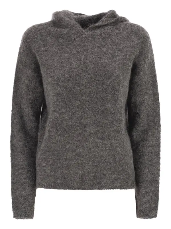 Max Mara Mohair Knit Jumper With Hood - Multicolor