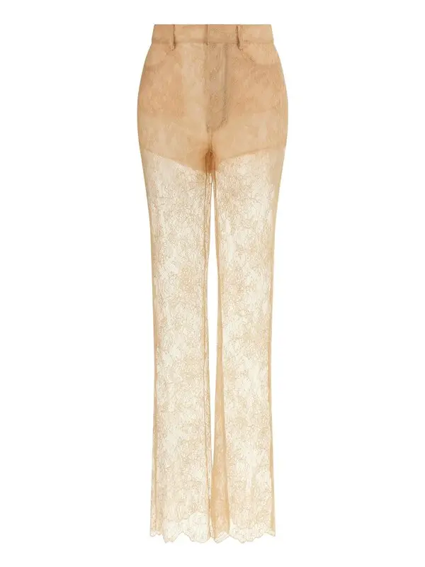 Giuseppe Di Morabito Lace Flared Trousers - Pink