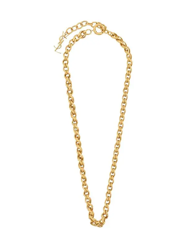 Saint Laurent Sautoir Chaine Marte Necklace - Silver