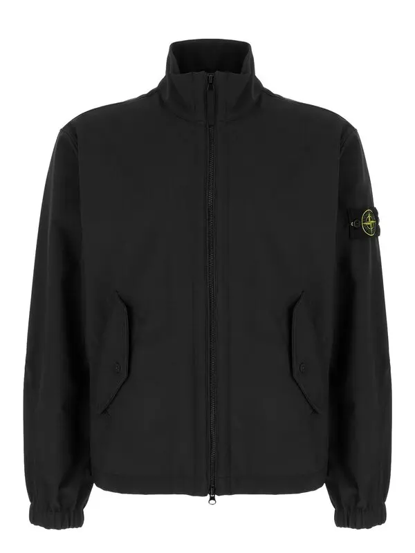 Stone Island Zip Up Jacket With Stand Collar - Multicolor