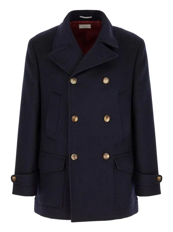 Brunello Cucinelli Double Breasted Coat - Multicolor