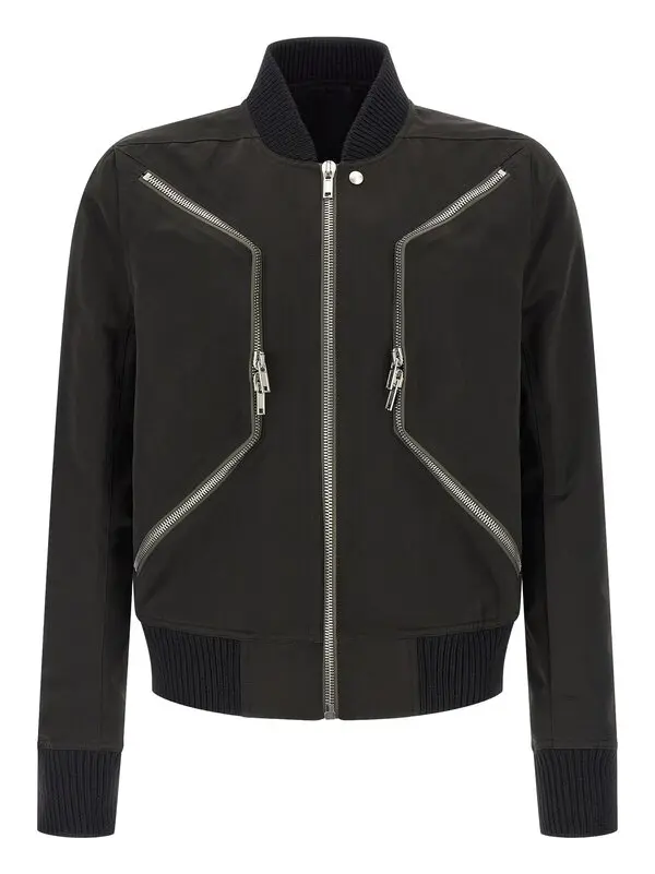 Rick Owens Heizer Flight Bomber Jacket - Black