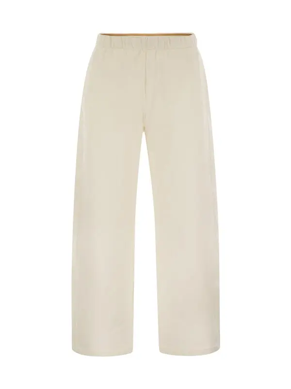 Max Mara Silk And Cotton Fleece Trousers - White