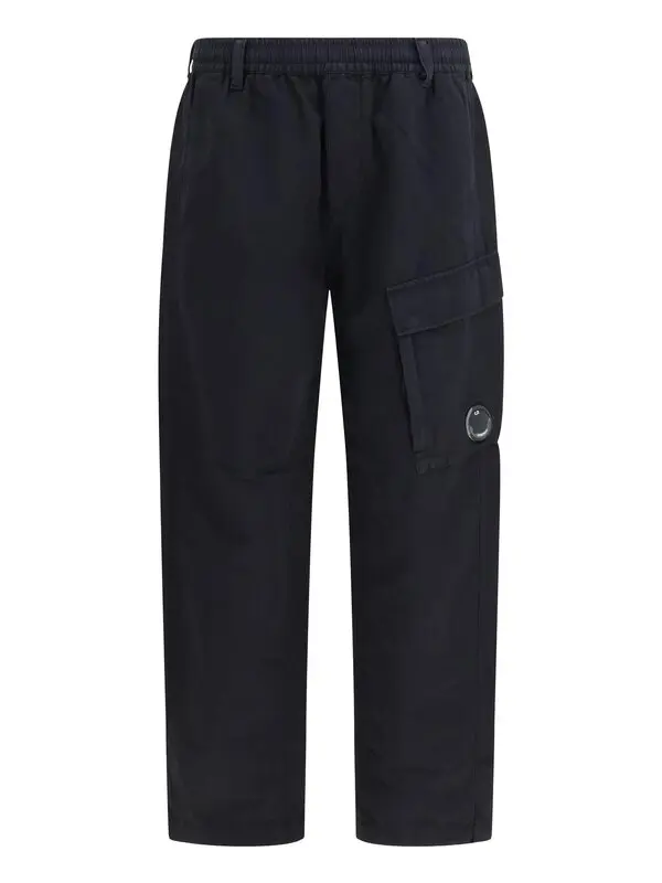 C.P. COMPANY Cotton Rip-stop Boxy Lens Cargo Pants - Black