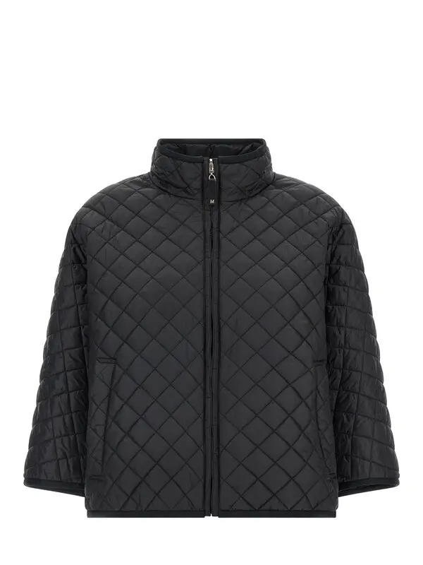 Max Mara Delfina Reversible Hooded Cape - Black