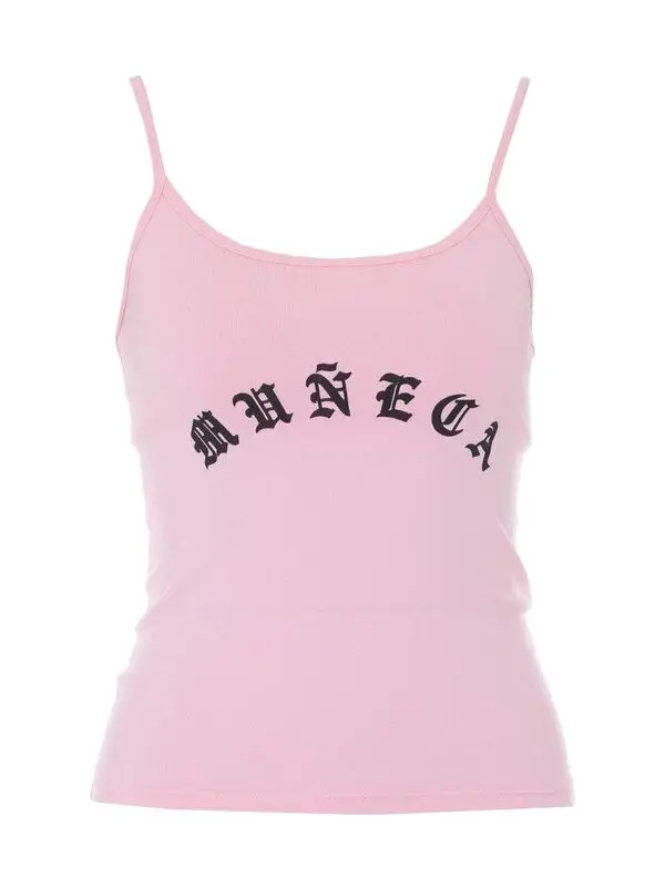 WILLY CHAVARRIA Muneca Cholita" Graphic Print Tank Top - Pink