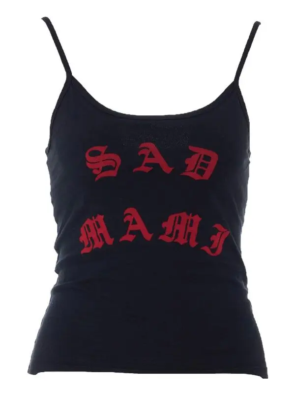 WILLY CHAVARRIA Sleeveless Scoop Neck Tank Top - Black