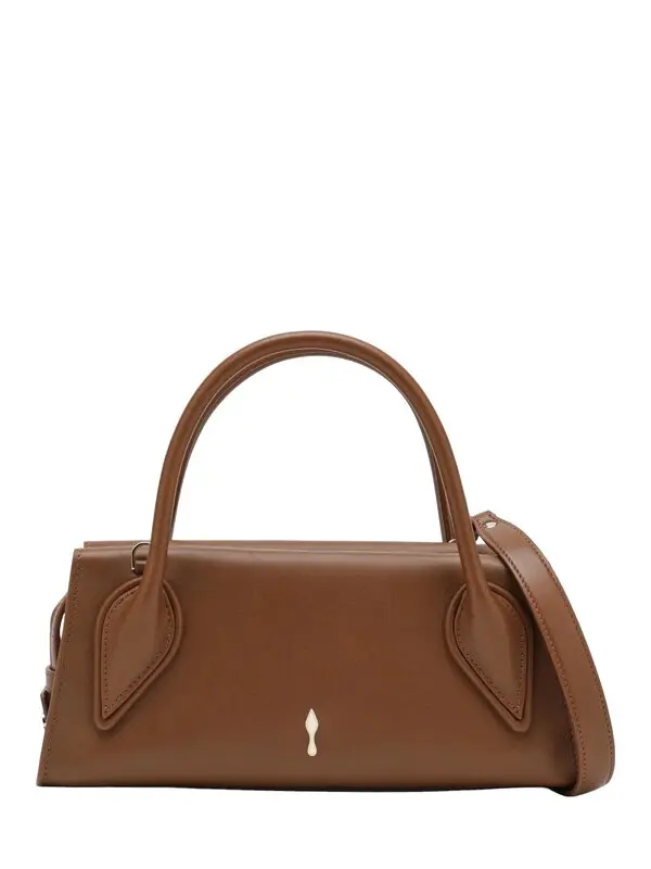 CHRISTIAN LOUBOUTIN Venus Crossbody Bag In Calf Leather - Brown