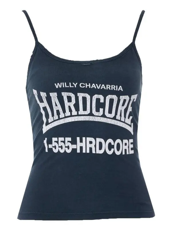 WILLY CHAVARRIA Hardcore Cholita Tank Top - Black
