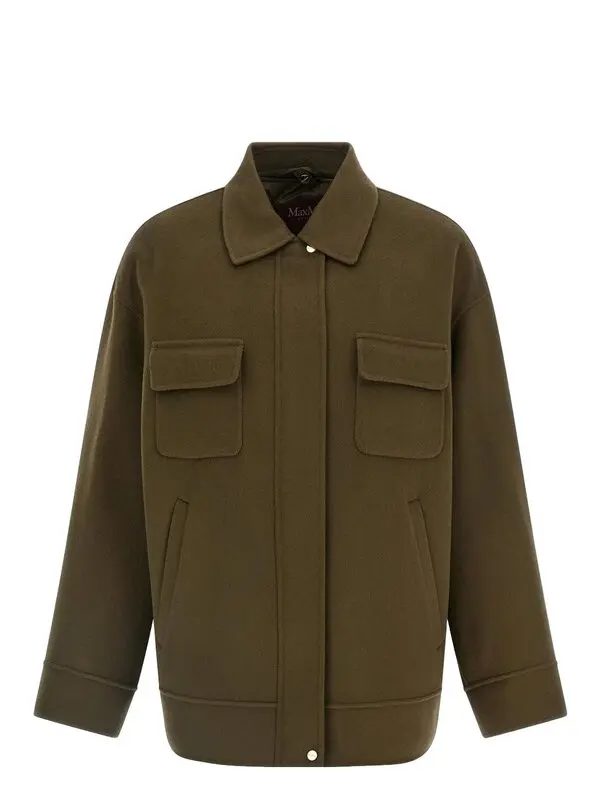 Max Mara Wool And Silk Blend Jacket - Brown
