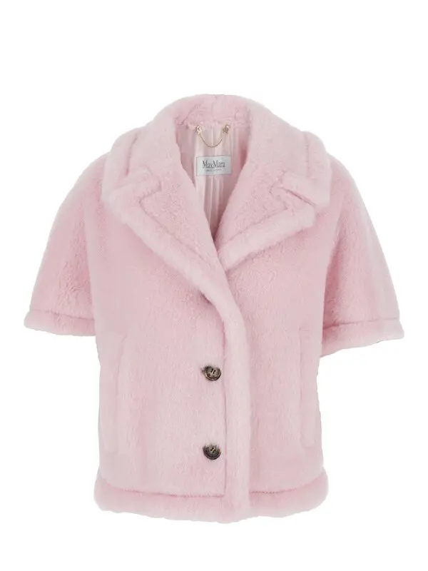 Max Mara Corvino Pink Fur Cape - Multicolor