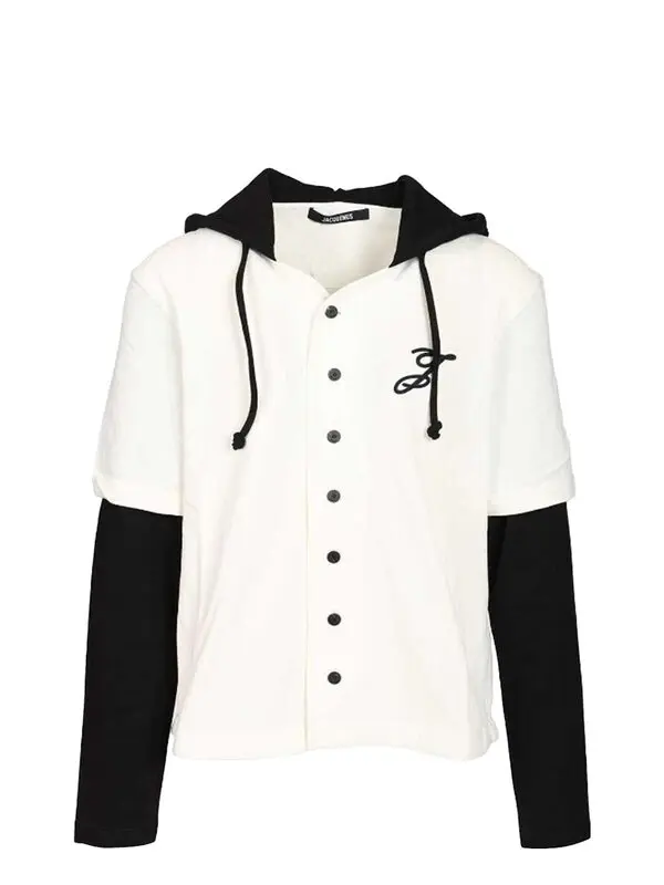 Jacquemus Letro Button Hoodie With Embroidered Details - Multicolor