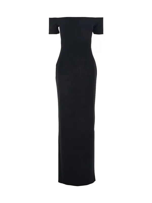 Solace London Off-shoulder Floor-length Dress - Multicolor