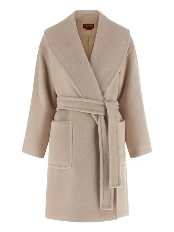 Max Mara Alpaca And Virgin Wool Beaver Coat - Cream