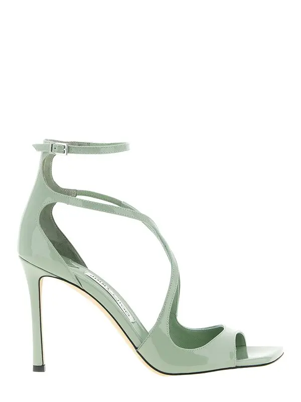 JIMMY CHOO Azia Patent Leather Sandals - Green