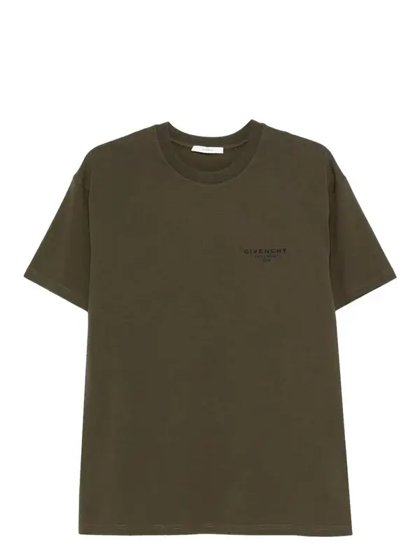 Givenchy Cotton T-shirt With Stamp Print - Green