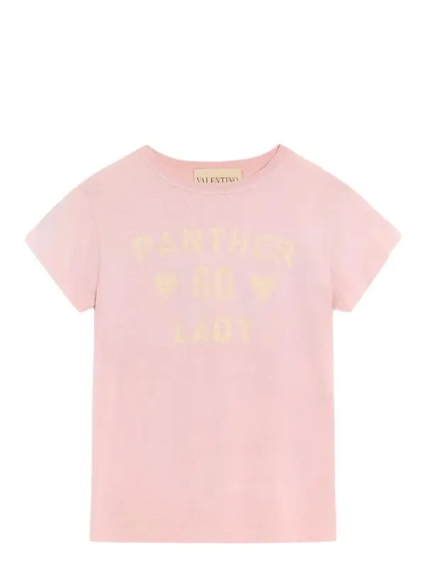 Valentino Garavani Cotton Crewneck Short Sleeve T-shirt - Pink