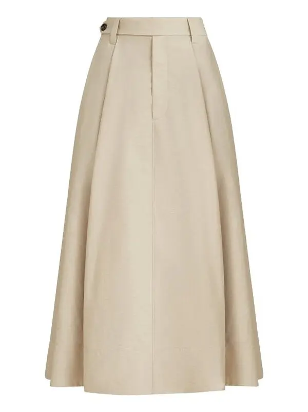 Brunello Cucinelli A-line Skirt - Cream