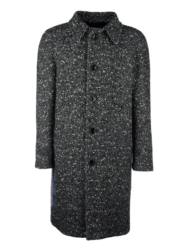 Celine Classic Collar Tweed Coat - Multicolor