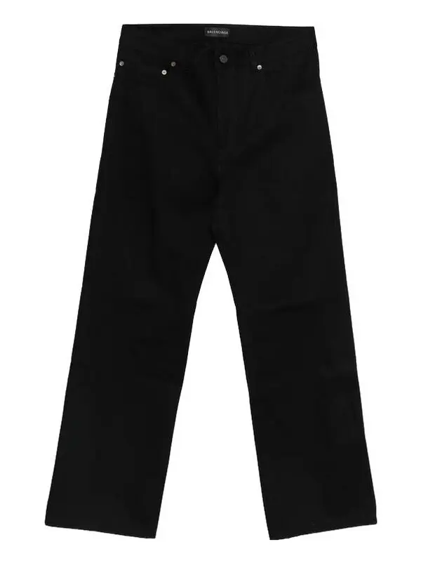 Balenciaga Cotton Regular Straight-leg Jeans - Black