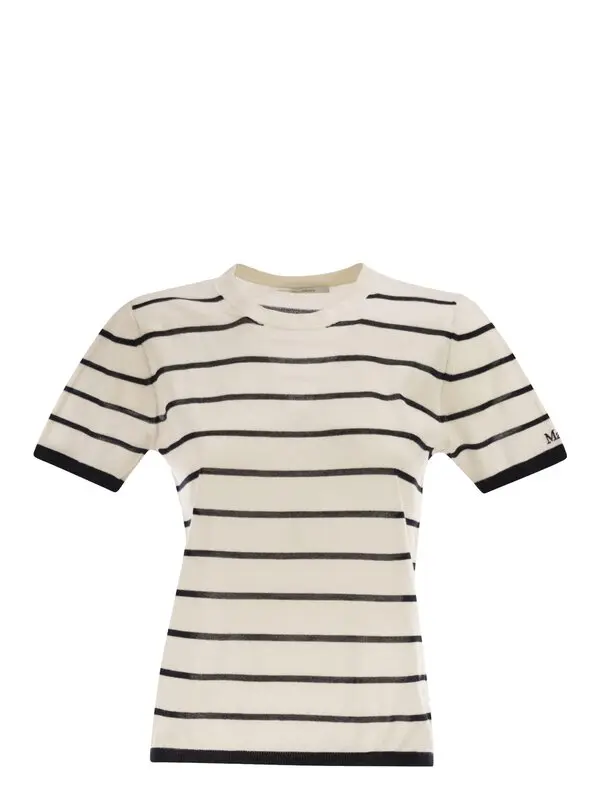 Max Mara Cashmere And Silk Knit Jumper With Striped Pattern - Multicolor