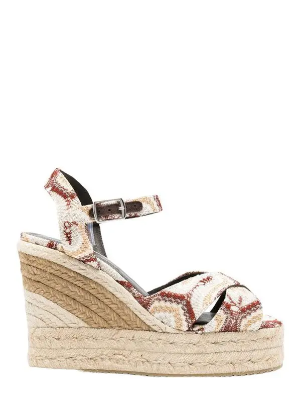Missoni Woven Platform Sandals - Cream