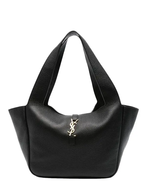 Saint Laurent Le 5 À 7 Hobo Bag In Grained Leather - Black