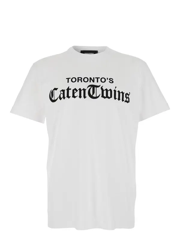 Dsquared2 T-shirt With Logo On The Front In Cotton - Multicolor