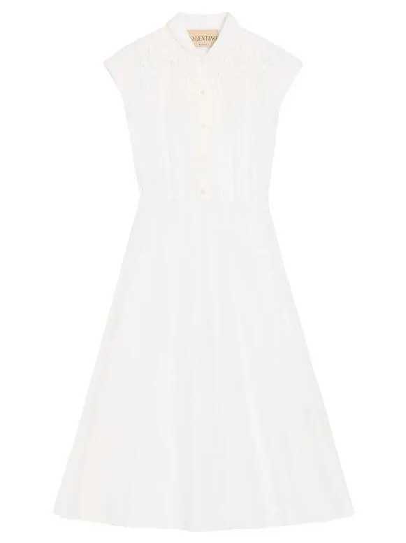 Valentino Garavani Midi Dress With Sangallo Embroidery - White