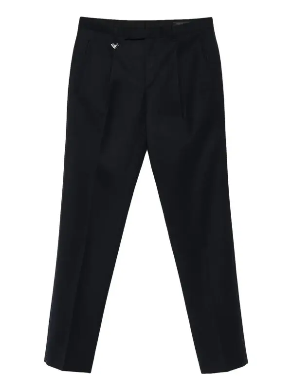Prada Tapered Leg Wool Trousers - Blue