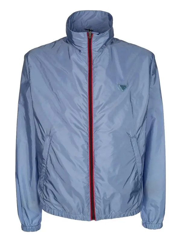 Prada Zip-up Jacket With Stand Collar - Multicolor