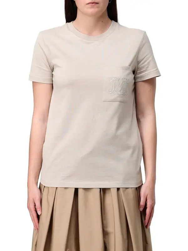 Max Mara T-shirt With Pocket Detail - Gray