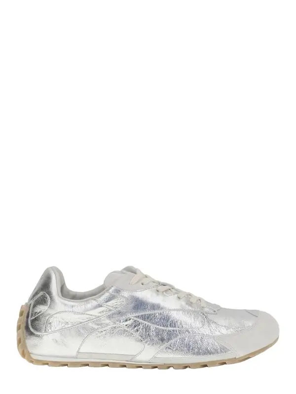 Bottega Veneta Calf Leather Sneakers - Silver