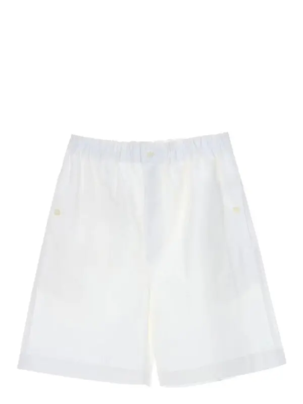 Carven Knee-length Cotton Shorts - White
