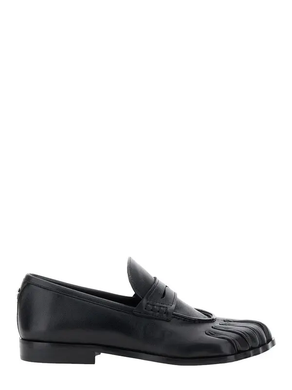 Coperni Leather Loafers With Foot-shaped Design And Back Logo - Multicolor