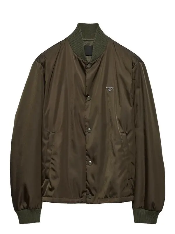 Prada Recycled Polyamide Bomber Jacket - Green