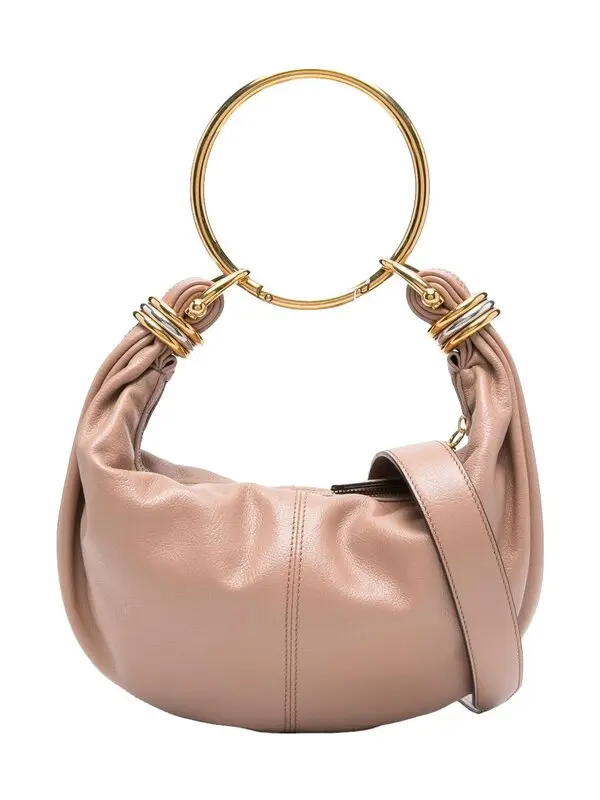 Chloé Small Bracelet Hobo Bag In Grained Leather - Multicolor