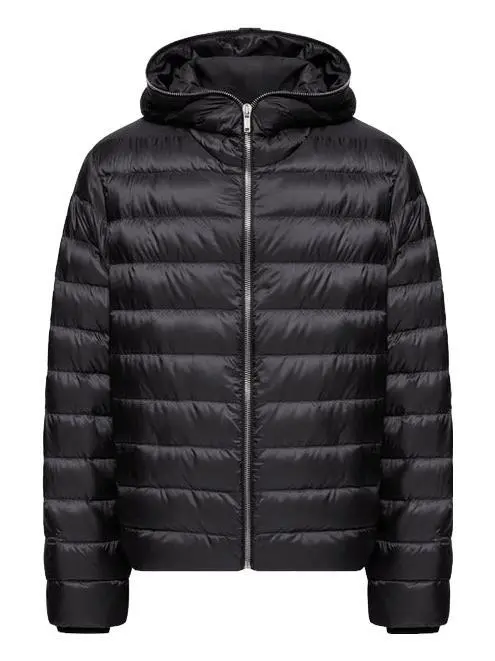 Moncler Quilted Down Jacket With Hood - Black