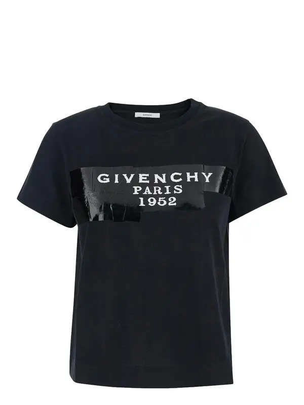 Givenchy Cotton T-shirt With Lettering Logo - Black