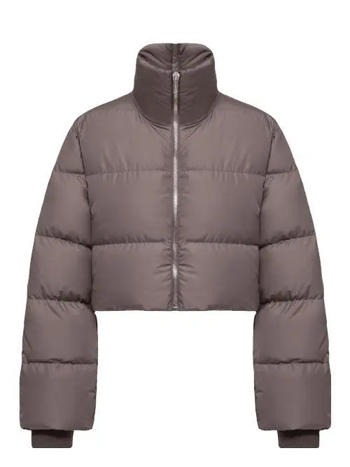 Moncler Cropped Puffer Jacket - Brown
