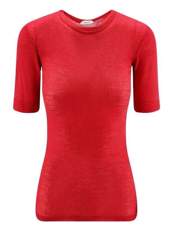 Versace Ribbed Cotton T-shirt - Multicolor