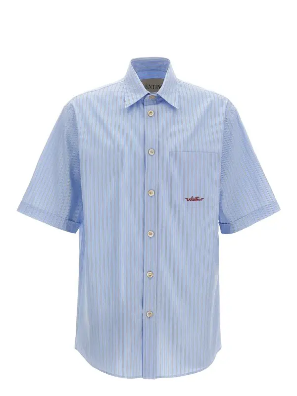 Valentino Garavani Vlogo' Embroidery Shirt - Blue