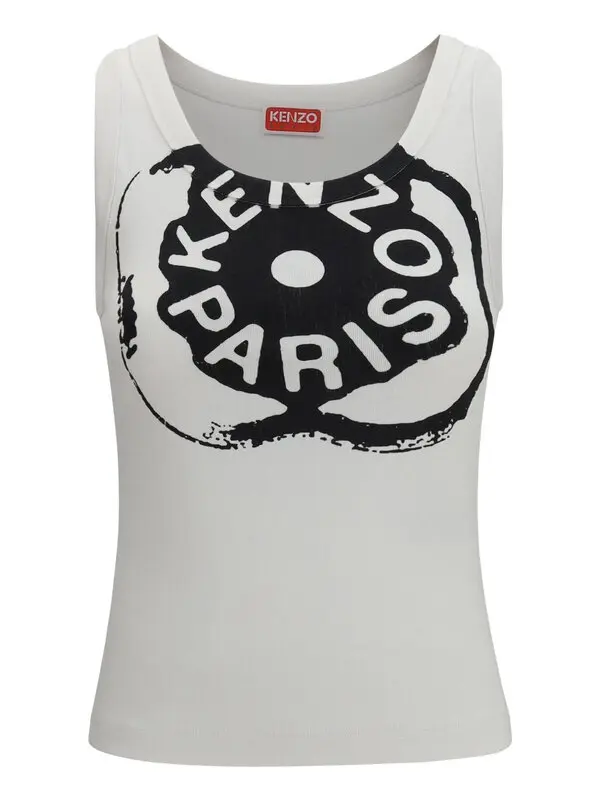 Kenzo Boke Flower 2.0" Ribbed Tank Top - White
