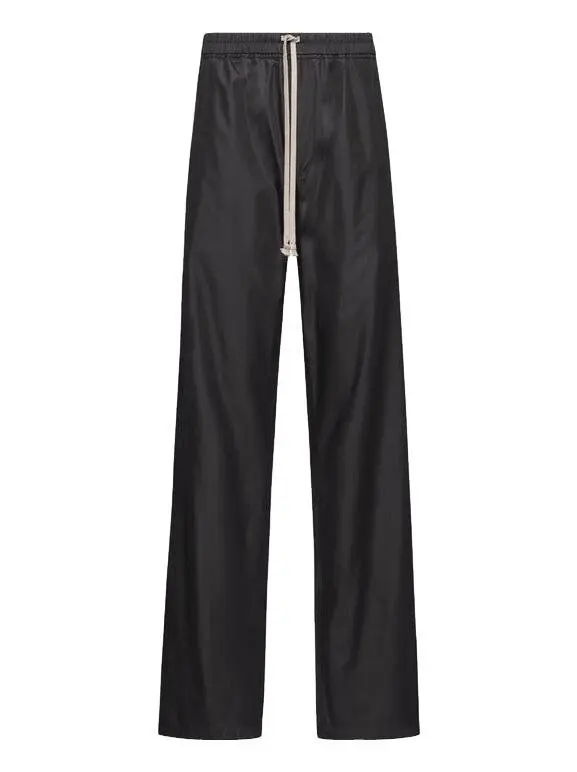 Moncler Polyester Straight Leg Trousers - Black