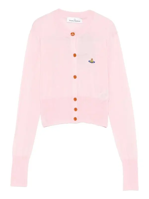 VIVIENNE WESTWOOD Orb Motif Knitwear Cardigan - Pink