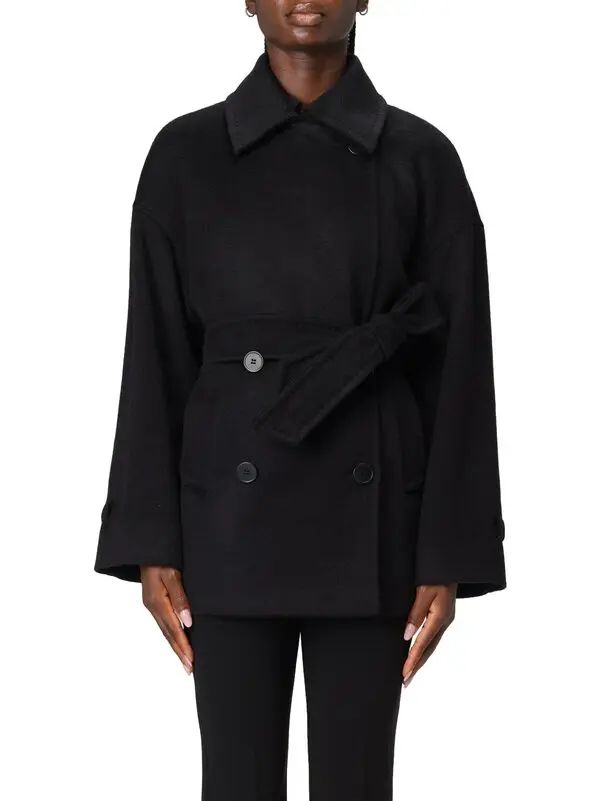 Max Mara Wool Blend Coat - Black