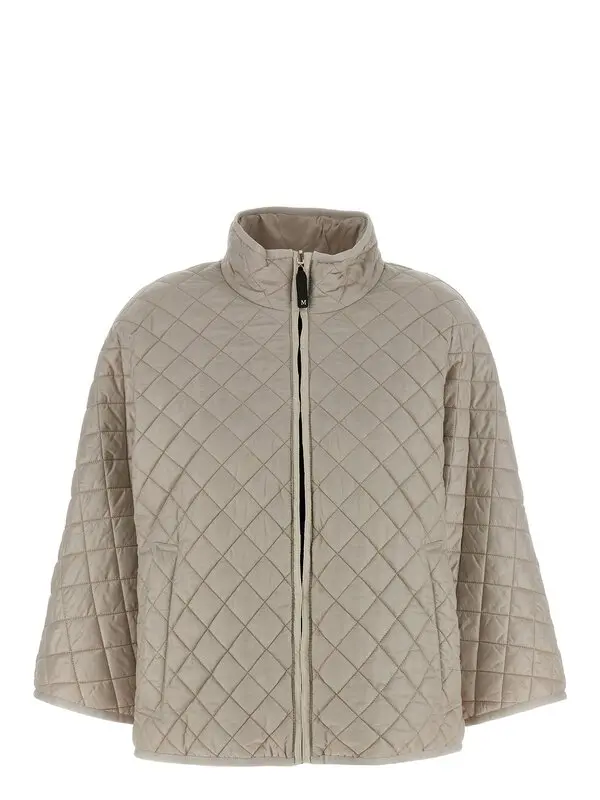 Max Mara Delfina Reversible Cape - Gray