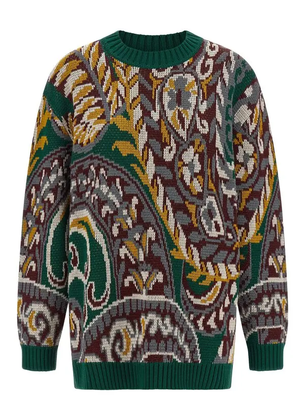 Etro Jacquard Patterned Wool Sweater - Multicolor