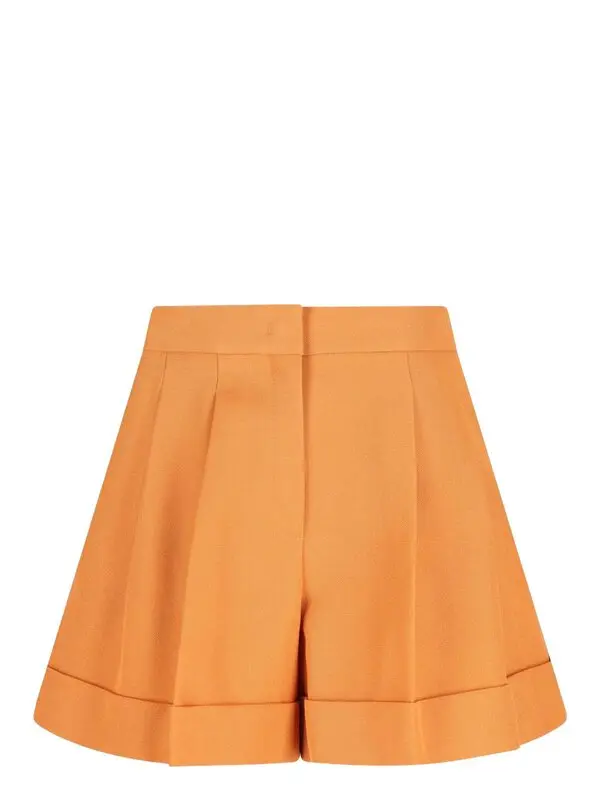 Fendi Wool Pleated Shorts - Multicolor